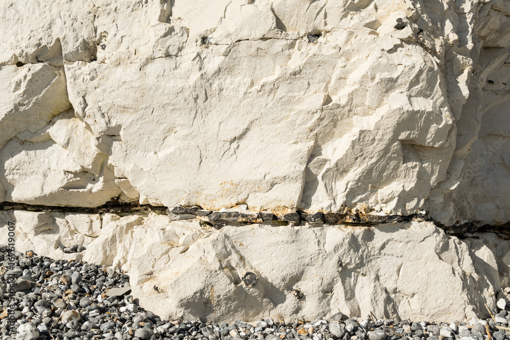 Seven Sisters Flint Band appears within chalk at Birling Gap (Geology ...