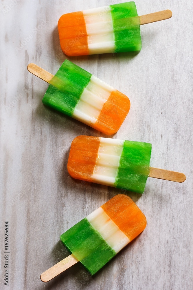Indian Flag Tri Color Tiranga Popsicles / Indian Independence Rupublic ...