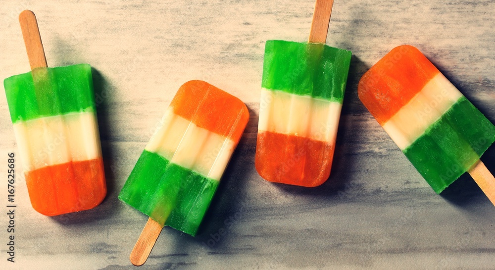 Indian Flag Tri Color Tiranga Popsicles / Indian Independence Rupublic ...