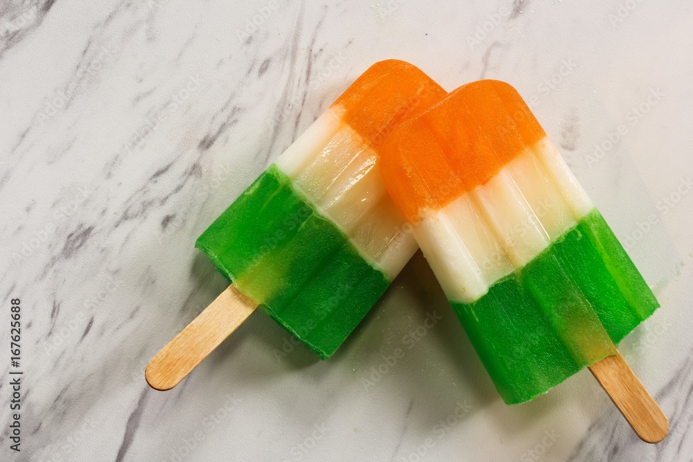 Indian Flag Tri Color Tiranga Popsicles / Indian Independence Rupublic ...