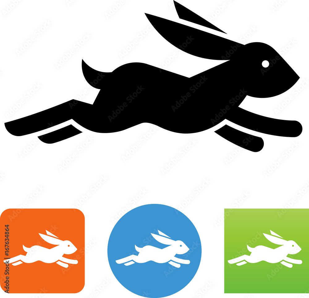 Quick Rabbit Icon - Illustration Stock Vector | Adobe Stock
