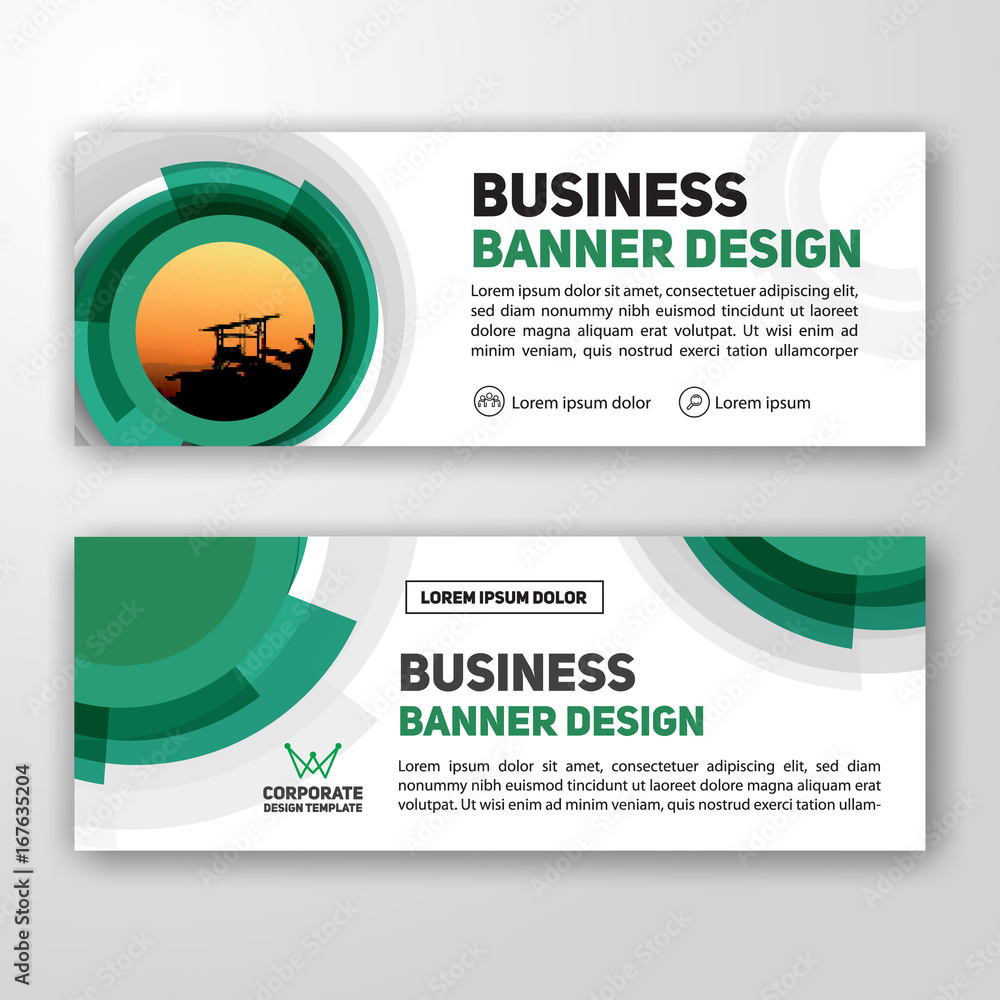 Modern corporate banner background design for letterhead, document ...