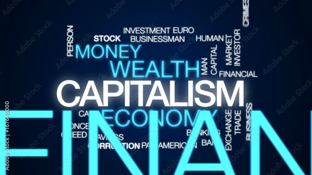 Vidéo Stock Capitalism animated word cloud, text design animation ...
