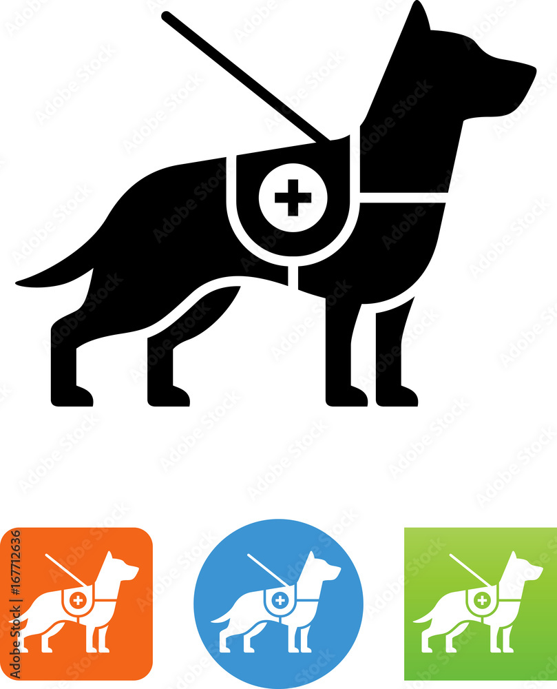 Service Dog Icon Stock Vector | Adobe Stock