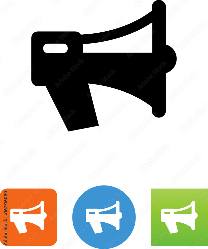 Vector Bullhorn Icon - Illustration Stock Vector | Adobe Stock