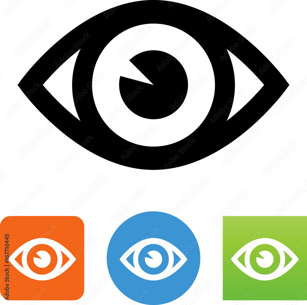 Vector Eyeball Icon - Illustration Stock Vector | Adobe Stock