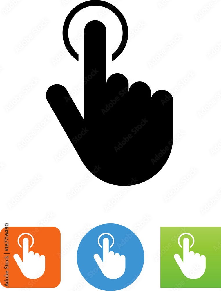 Vector Finger Making A Selection Icon - Illustration Stock Vector ...