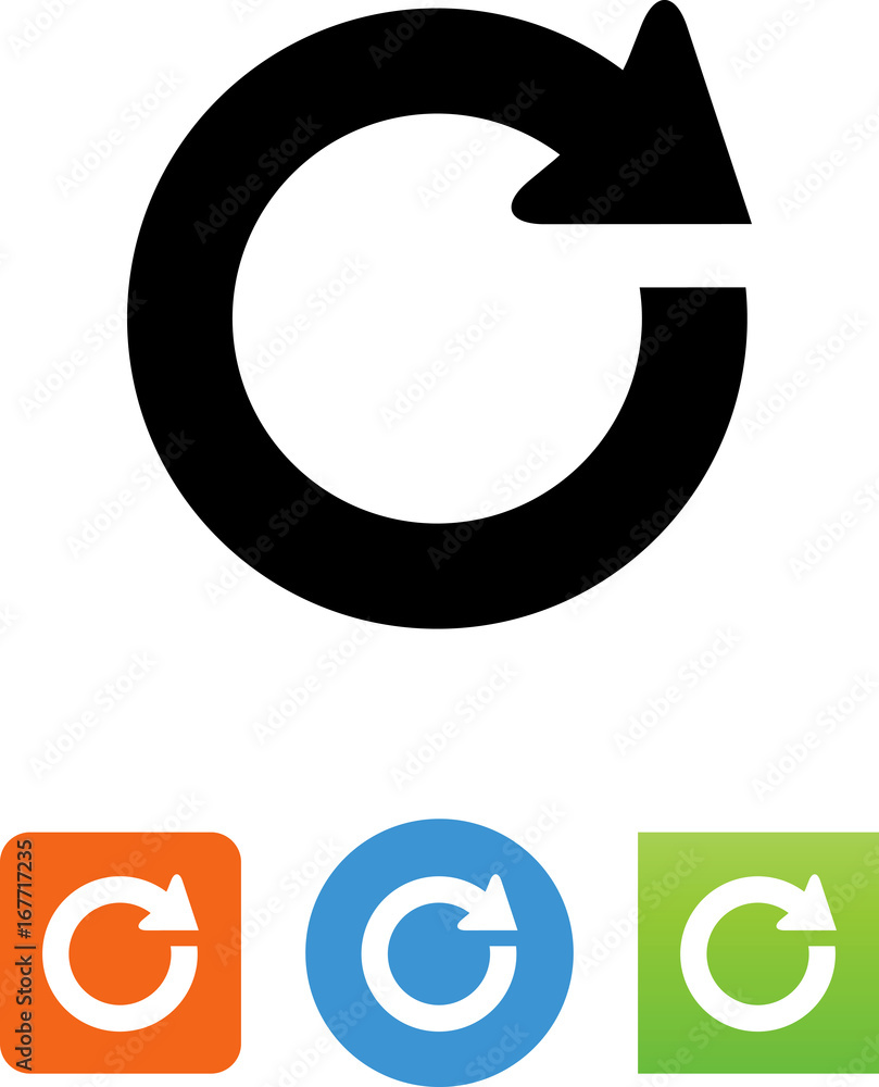 Vector Redo Arrow Icon - Illustration Stock Vector | Adobe Stock