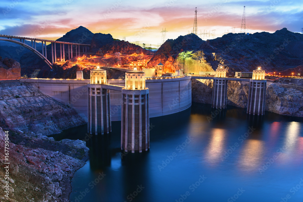View of the Hoover Dam in Boulder, Nevada, USA Stock Photo | Adobe Stock