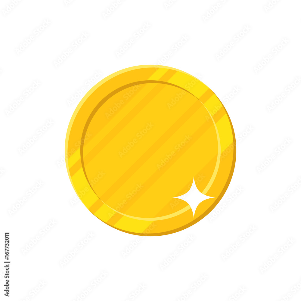 Clean coin bright shining. Blank template for finance, accounting ...