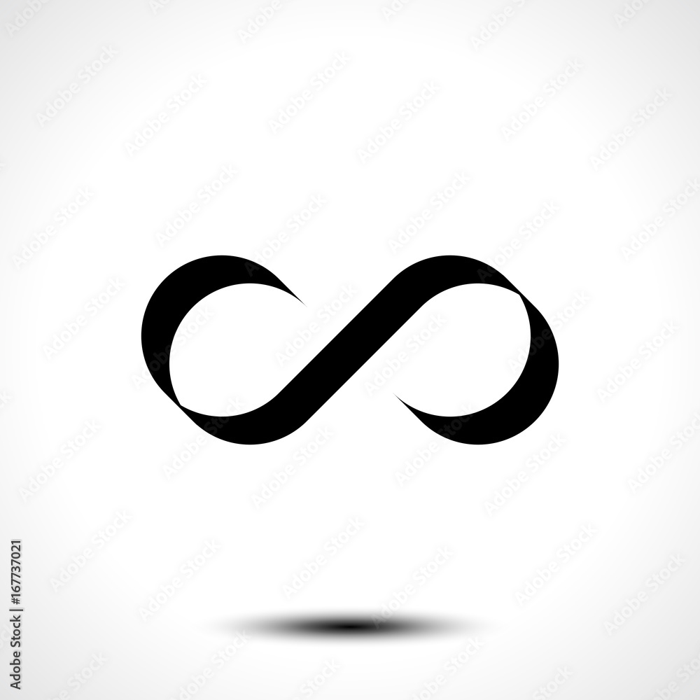 Vector Illustration of Infinity symbol or logo design isolated on white ...