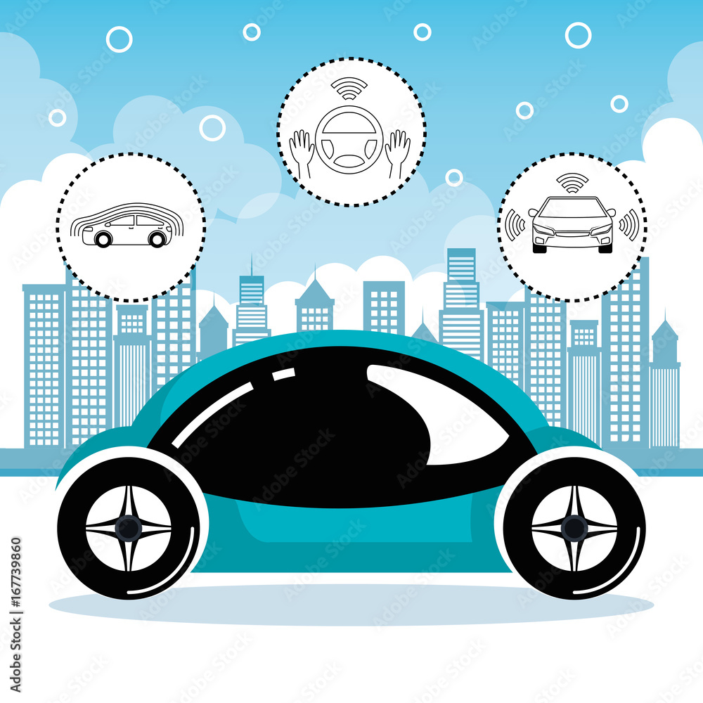 Poster autonomous cars and wireless communication system, Internet of ...