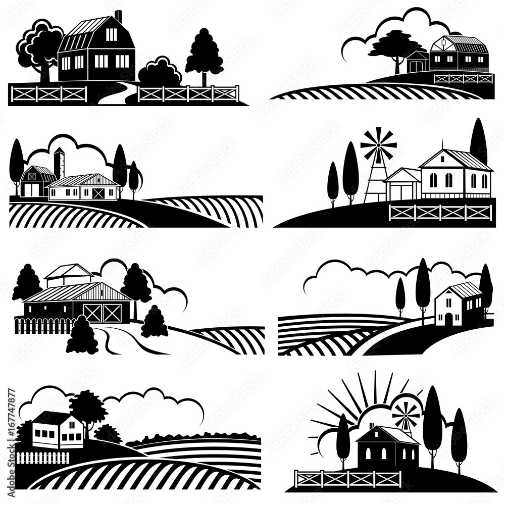 Agricultural Land Clip Art Silhouette