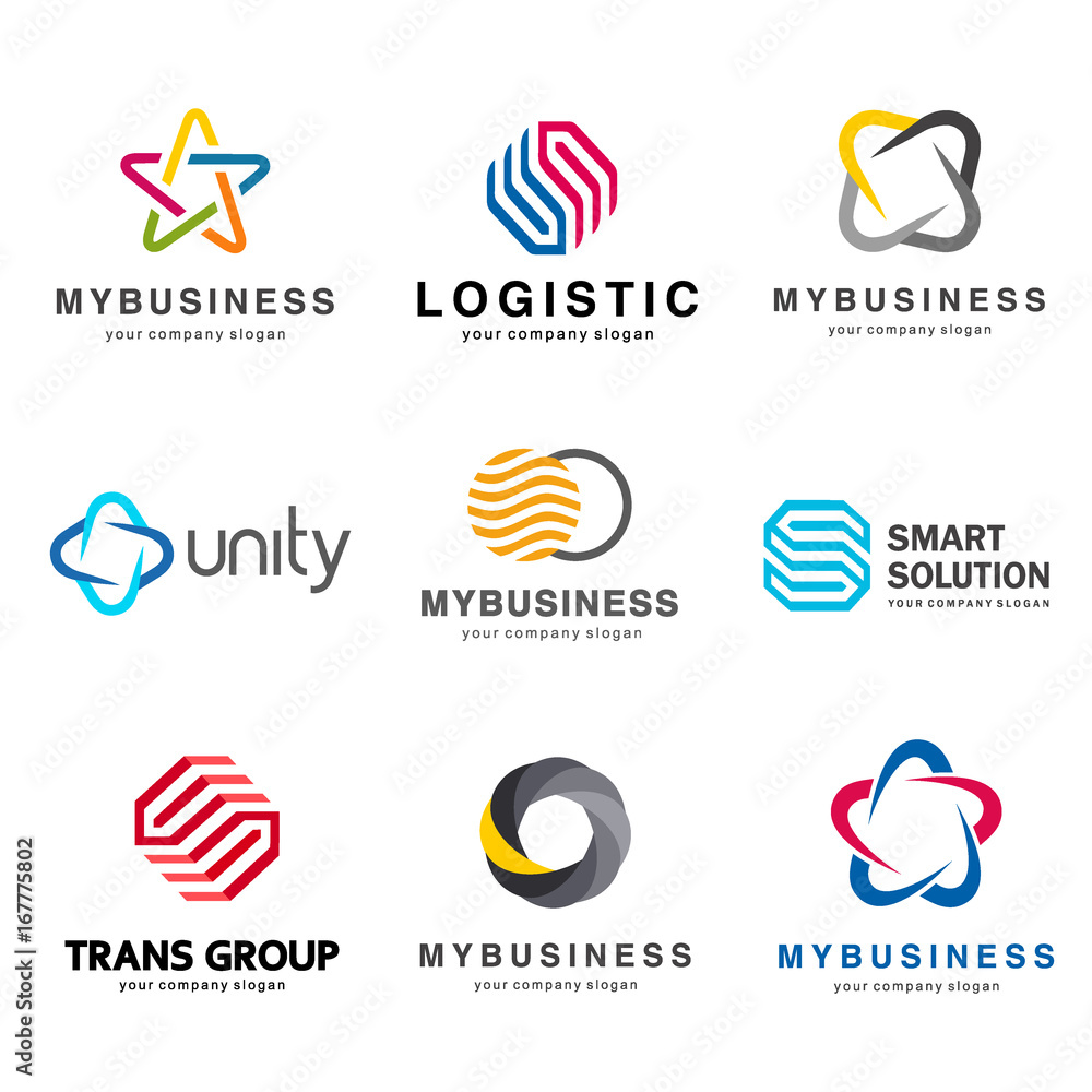 Collection of vector logos for your business. Stock Vector | Adobe Stock