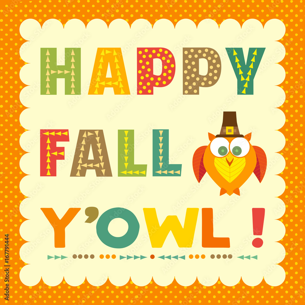 Happy Fall Owl