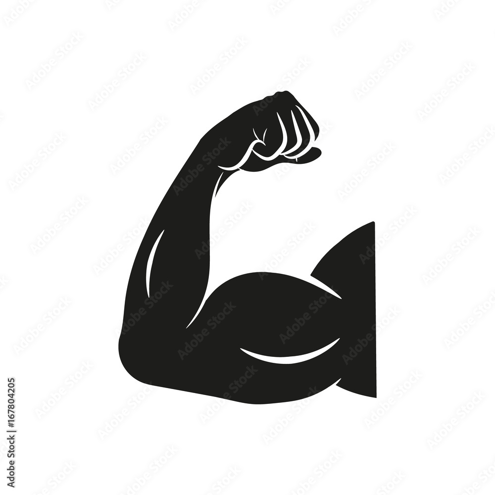 Biceps, vector. Flat design. Stock Vector | Adobe Stock
