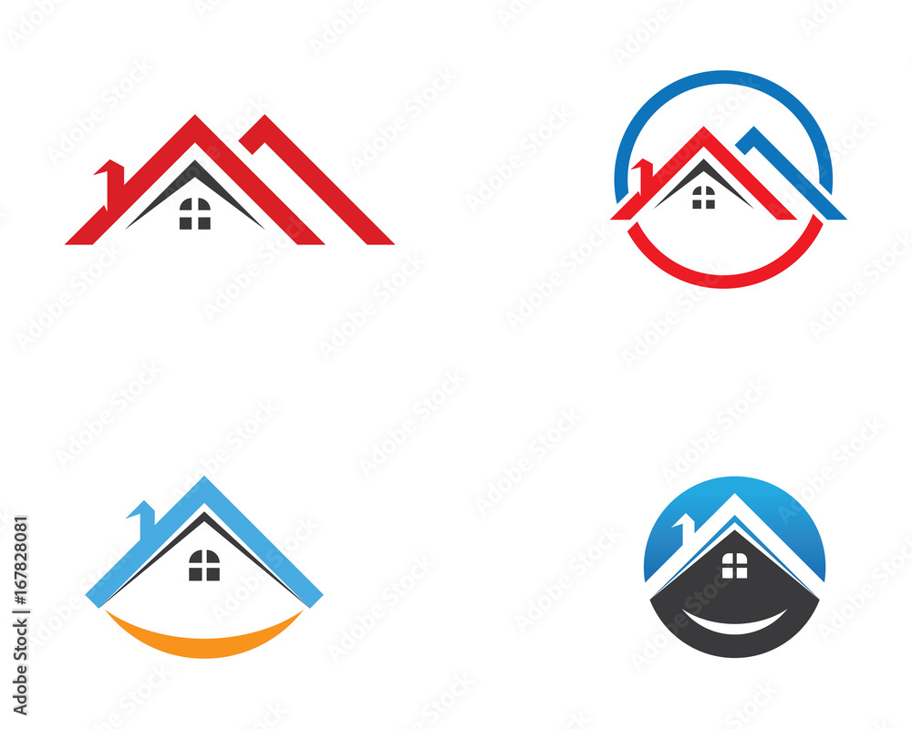 Real estate and home buildings logo icons template Stock Vector | Adobe ...