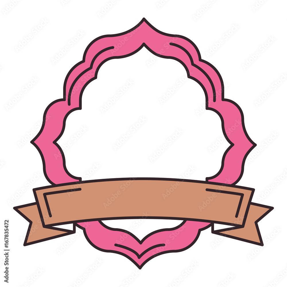 elegant frame with ribbon vector illustration design Stock Vector ...