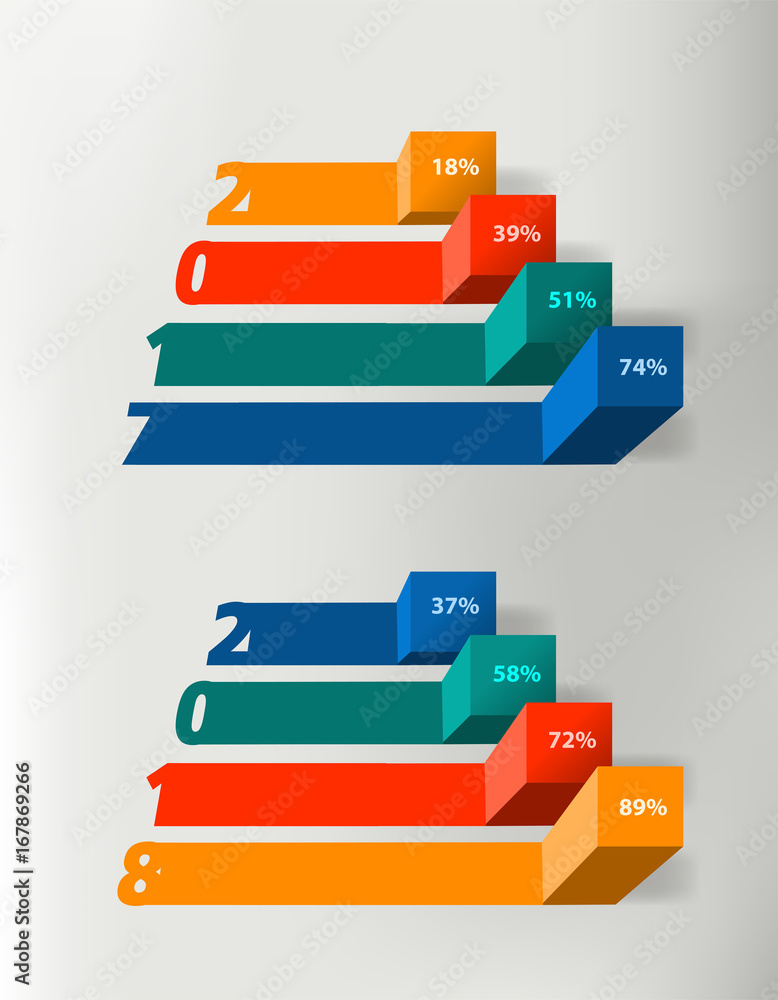 Modern business steps to success charts and graphs options banner. New ...