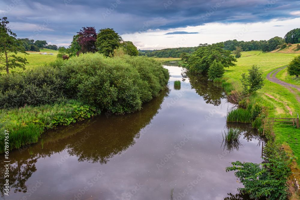 River Aln from Lion Bridge / The River Aln runs through Northumberland ...