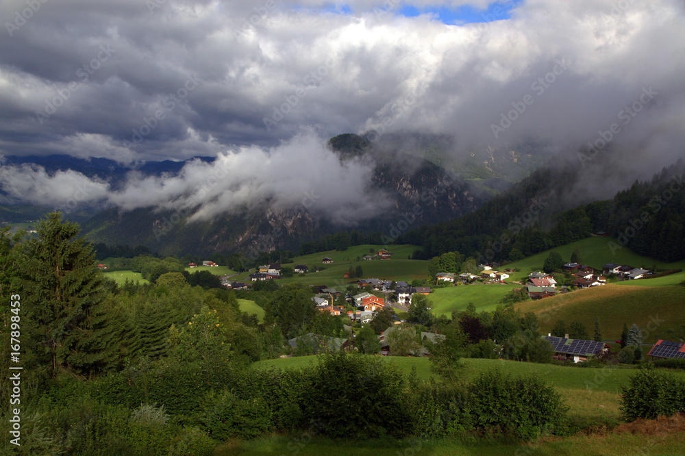 Morning alpine scenery in Oberau, Berchtesgaden, Germany foto de Stock ...