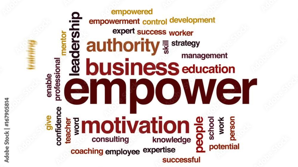 Empower animated word cloud, text design animation. vídeo de Stock ...