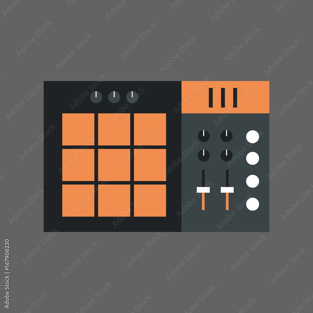 Music Mixer Icon Sound Studio Equalizer System Stock Vector | Adobe Stock