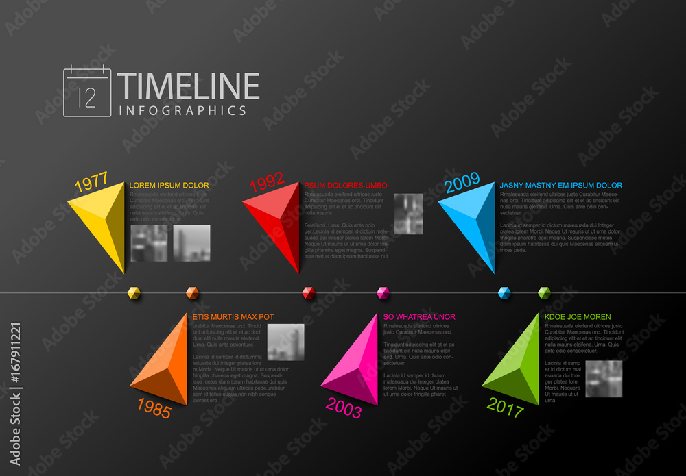 Vector Infographic timeline report template Stock Vector | Adobe Stock