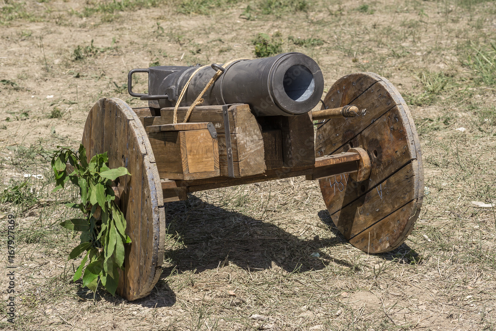 Medieval cannon Gunpowder artillery in the Middle Ages, on a ...