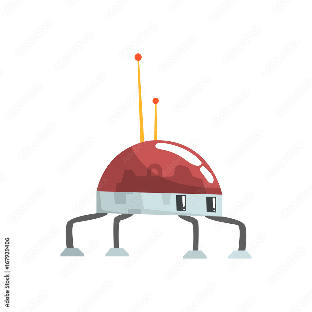 Cute cartoon robot spider character vector Illustration Stock Vector ...