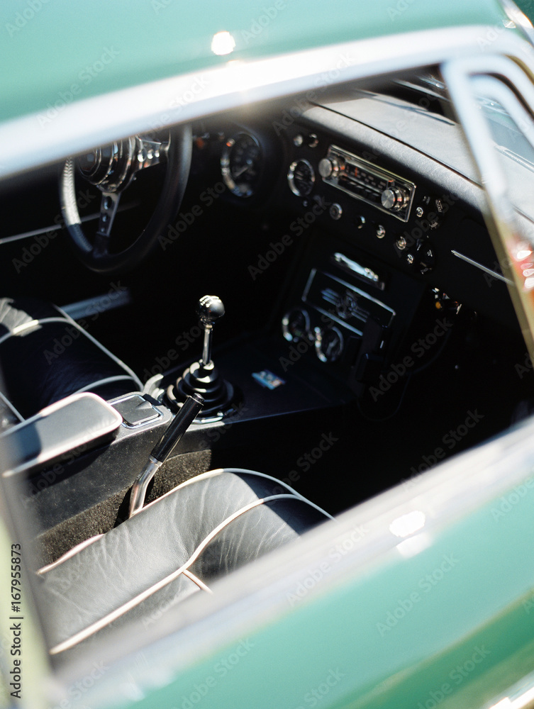 vintage green car Stock Photo | Adobe Stock