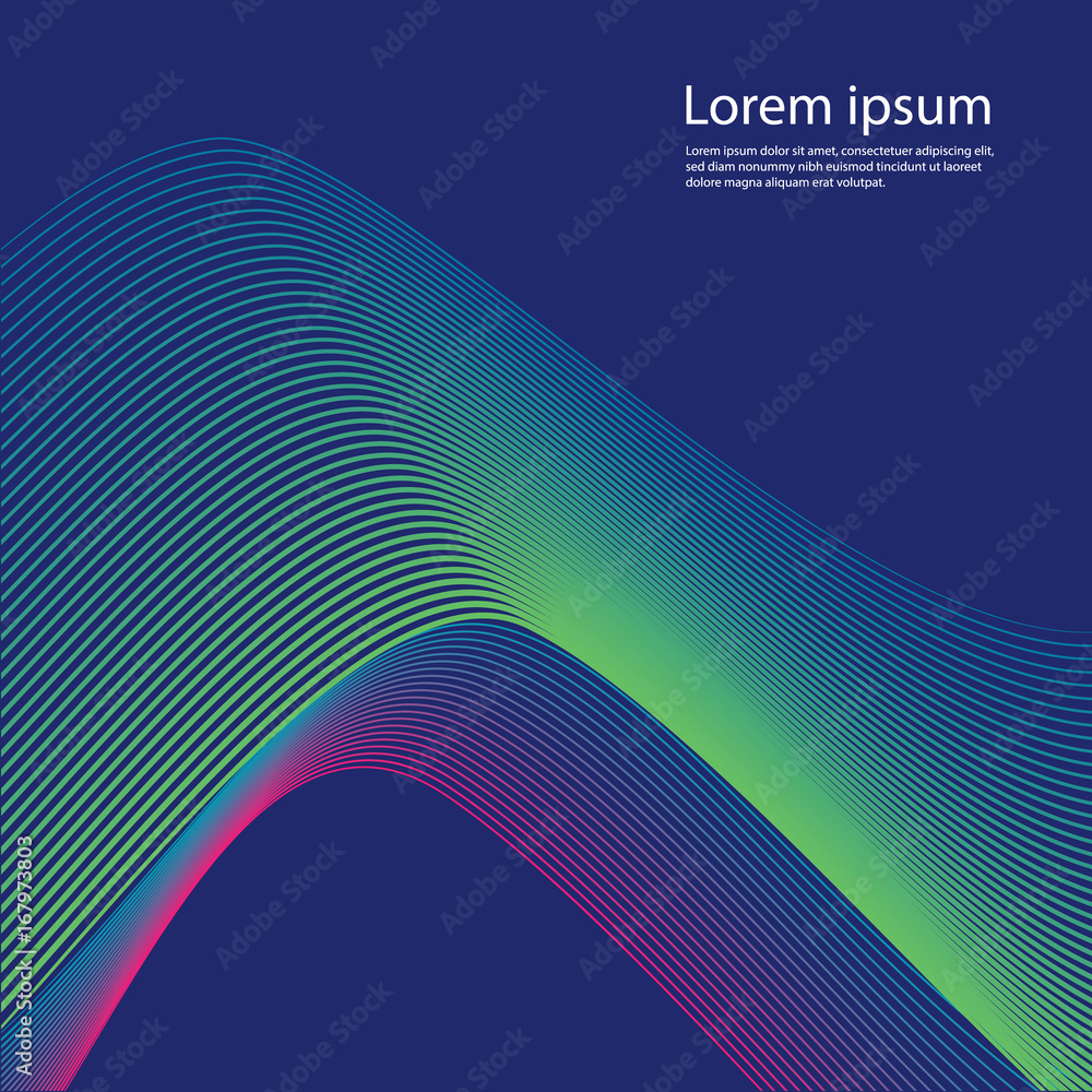 Abstract wavy background for banner, flyer, book cover, poster. Dynamic ...