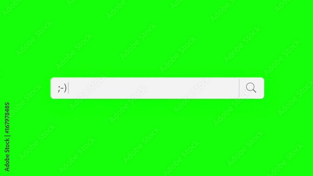 smile - search query, Internet web page with search bar and blinking ...