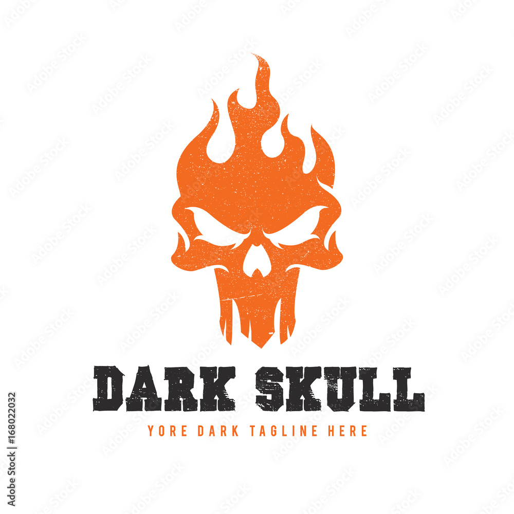 Dark Skull Logo template. Stock Vector | Adobe Stock