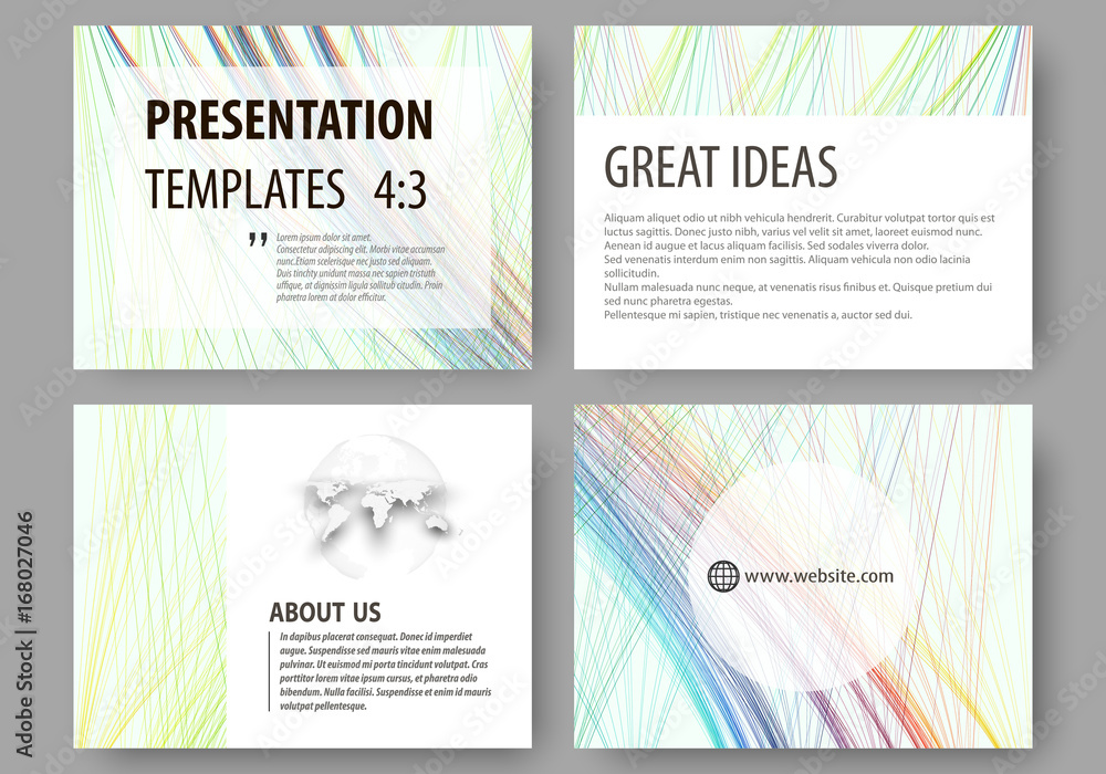 Set of business templates for presentation slides. Easy editable ...