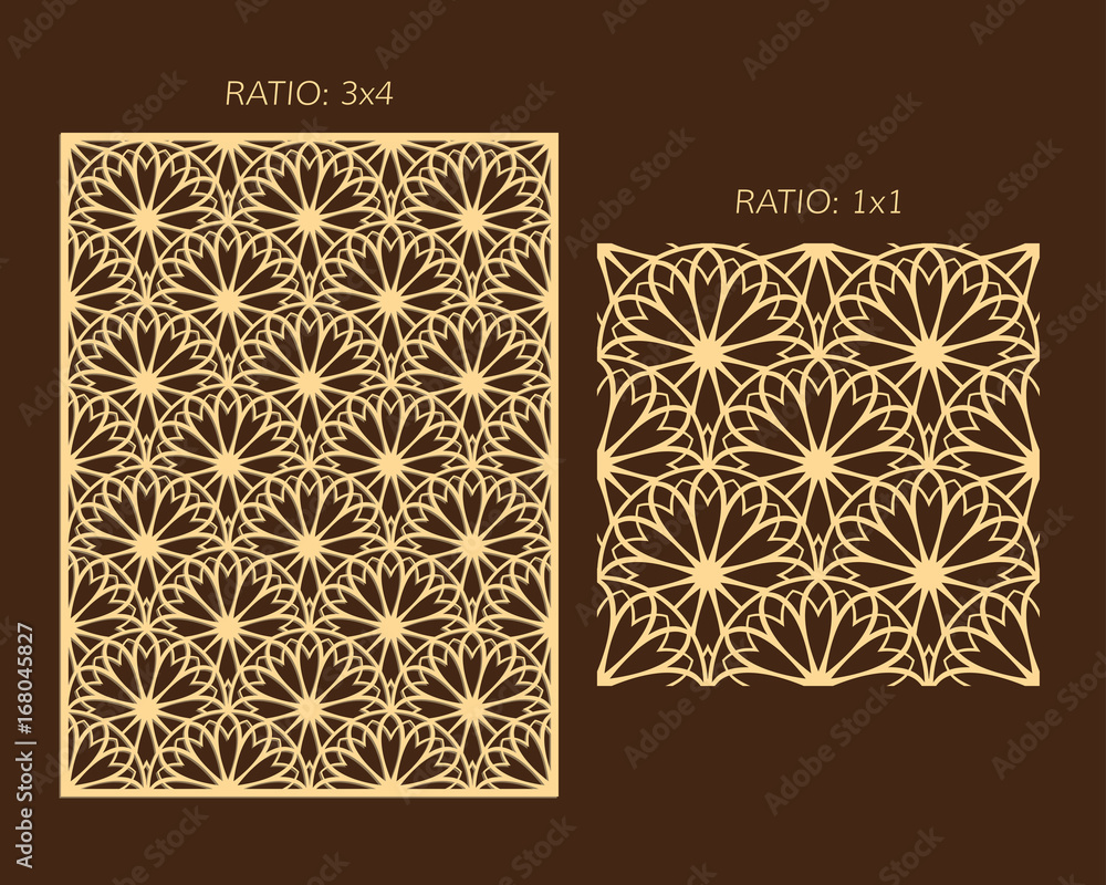 DIY Laser Cutting set. Woodcut Vector Panel. Plywood Lasercut Eastern ...