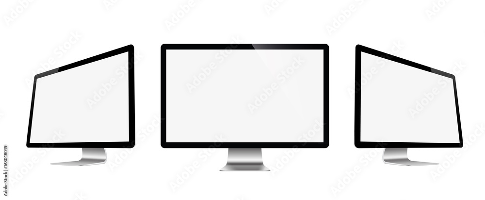 Screen computer monitor. Computer display isolated on white background ...