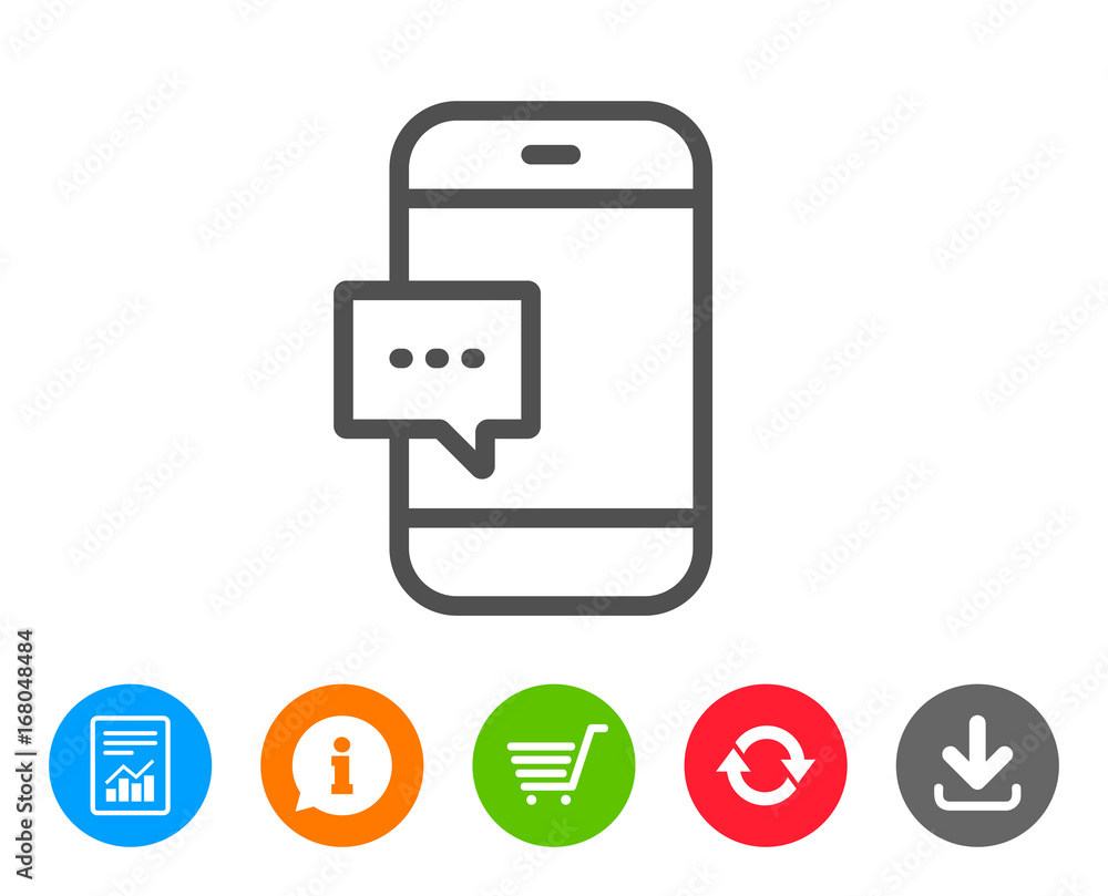 Smartphone Message icon. Cellphone, Phone sign. Stock-Vektorgrafik ...