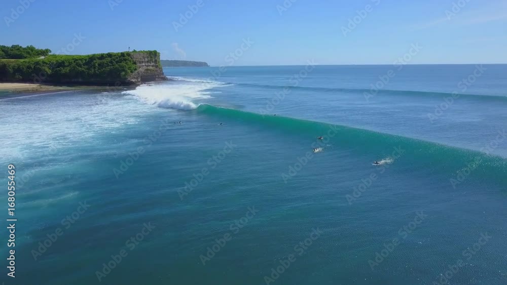 AERIAL: Surfing fail and slam - unrecognizable surfer falling off the ...