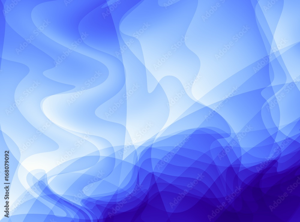 Blue and white modern abstract fractal art. Contrast background ...