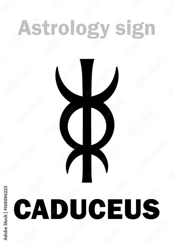 Astrology Alphabet: CADUCEUS of Mercury (or Hermes, or Apollo, or ...