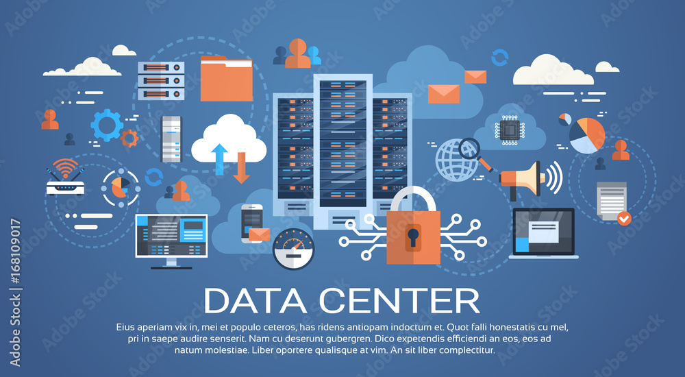 Data Center Cloud Computer Connection Hosting Server Database ...