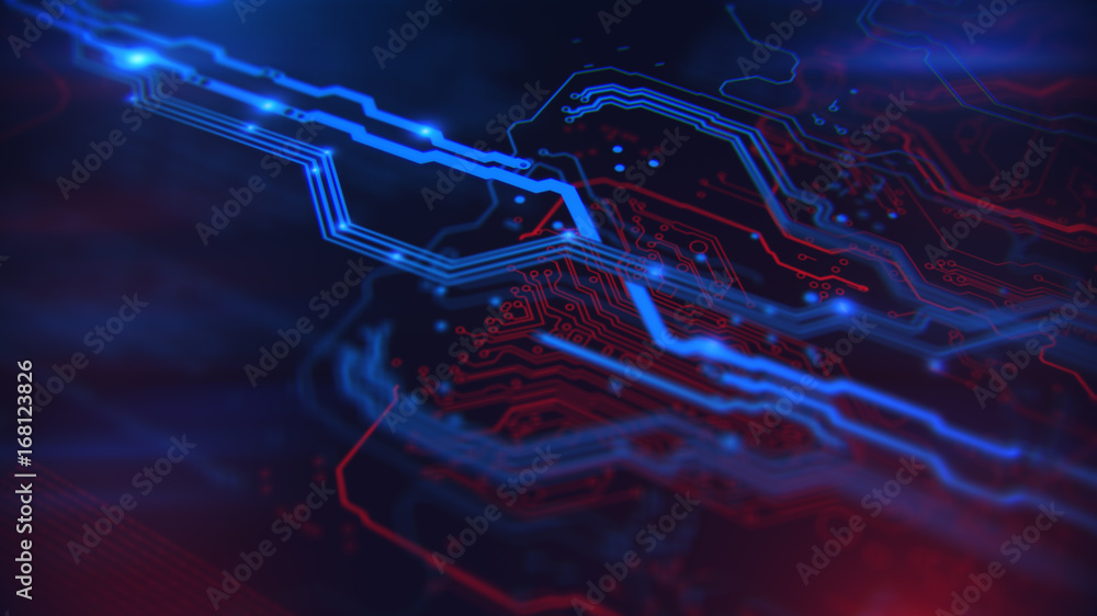 Red High Tech Wallpaper