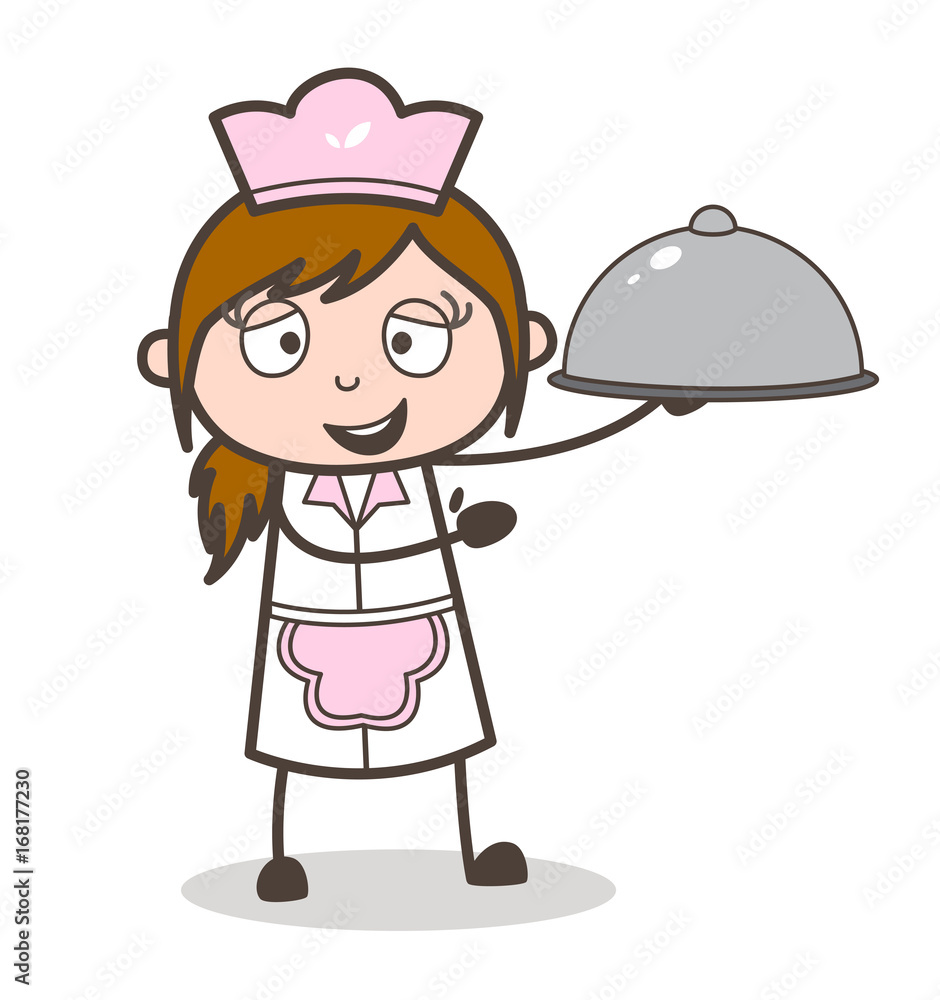 Funny Waitress Cartoon