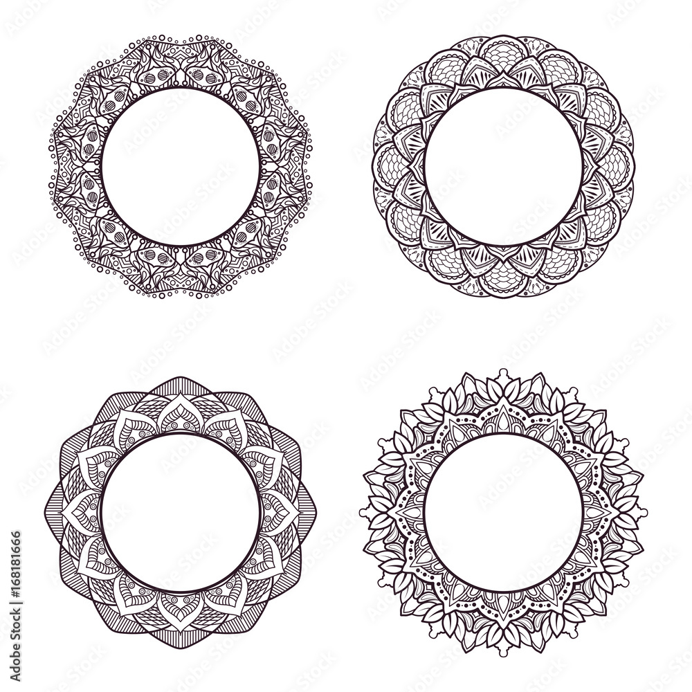 Mandala frames for decorations Stock Vector | Adobe Stock