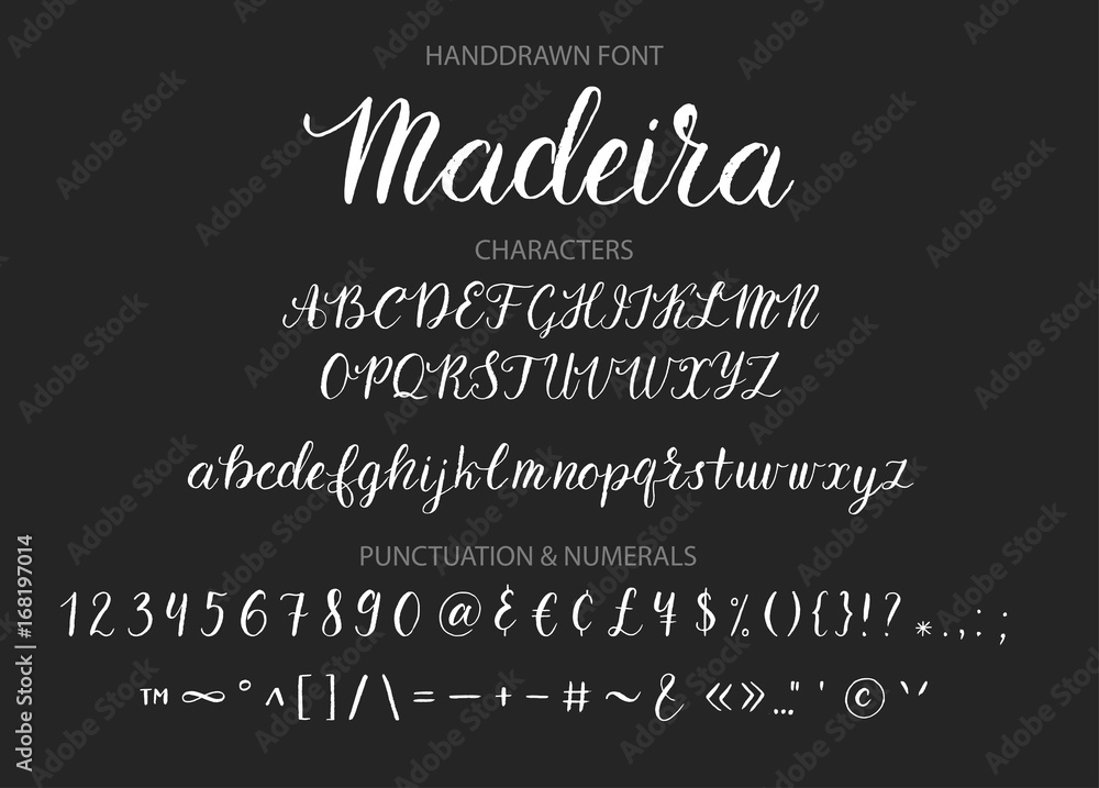 Handdrawn Vector Script font. Brush style textured calligraphy cursive ...