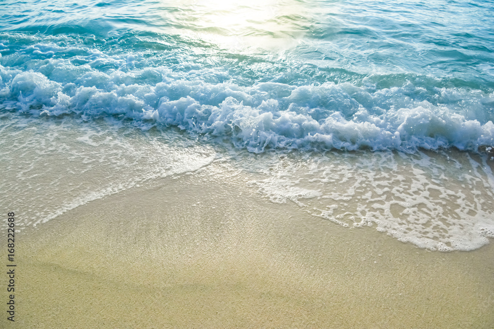 beautiful wave of ocean on the beach Stock Photo | Adobe Stock