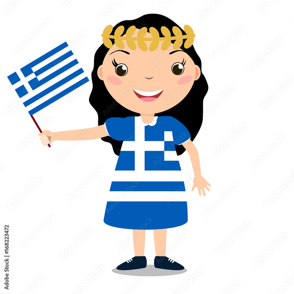 Greek Girl Cartoon