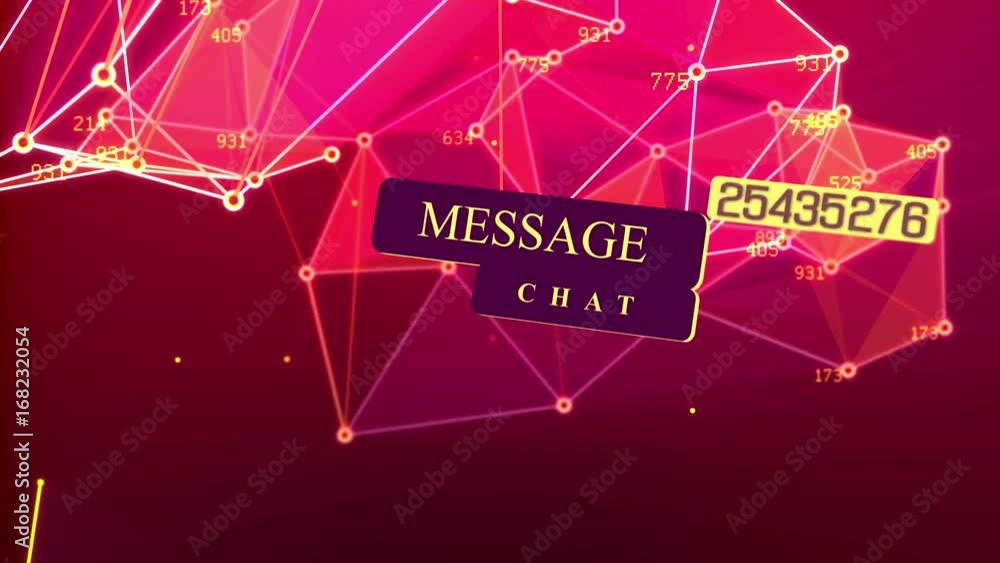 Animated concept of Social media, communication in the global computer ...