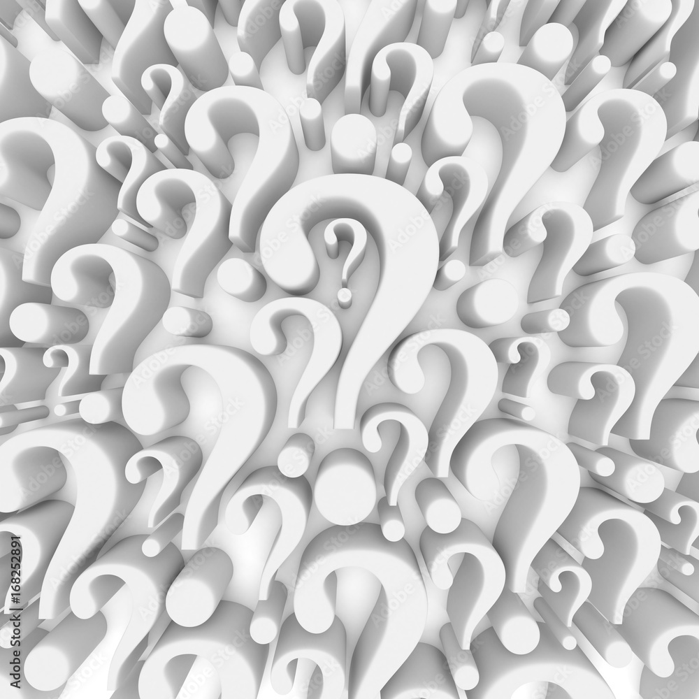 Question mark background - 3d render Stock Illustration | Adobe Stock